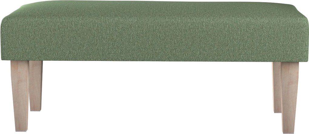 Dlouhá lavička 100x40cm barva zelená látka pletený vzor