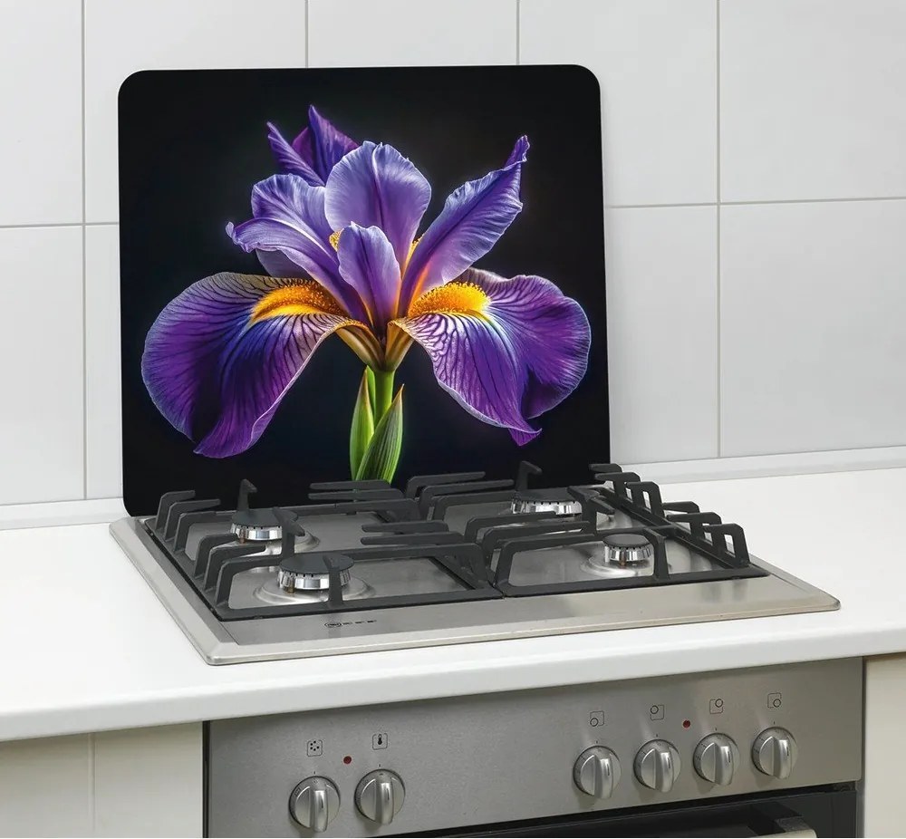 Kryt na zeď u sporáku z tvrzeného skla 50x56 cm Iris – Wenko