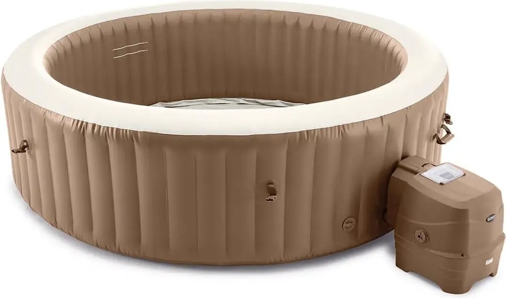 Intex | Vířivý bazén Pure Spa Bubble HWS 8 NP + Solární sprcha UNO 35 l hliníková s LED světlem | 19900165