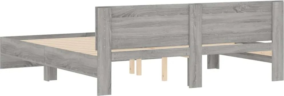 Rám postele s čelem šedý sonoma 200 x 200 cm 3207460
