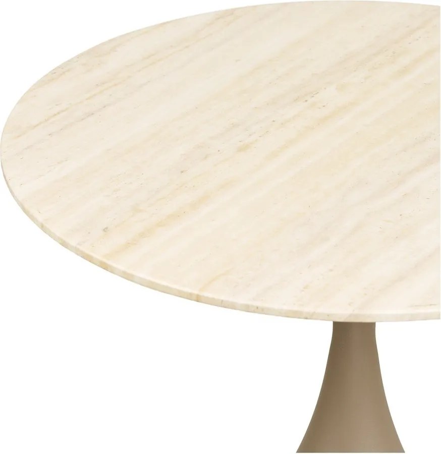 Khaki kulatý konferenční stolek se skleněnou deskou ø 70 cm Pienza – House Nordic
