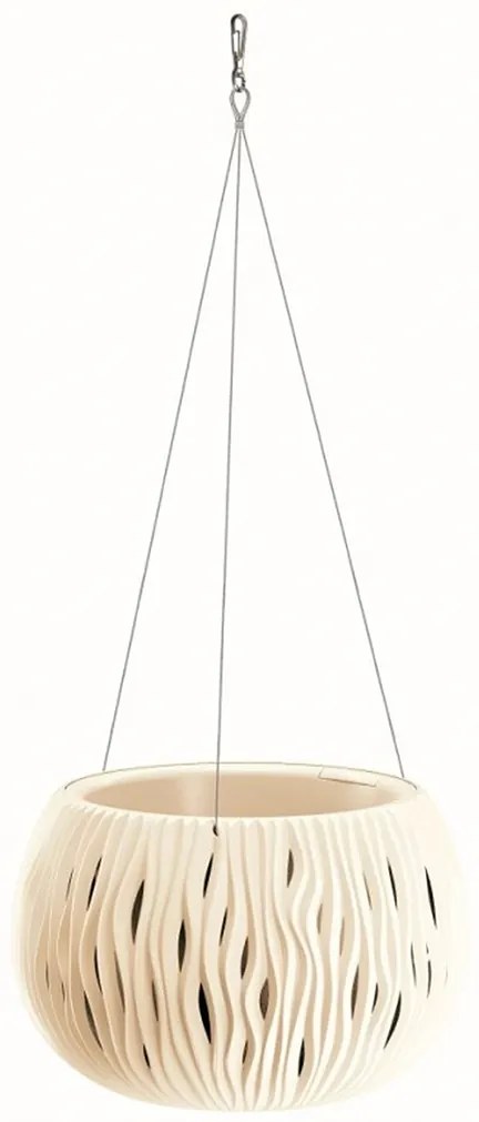 Prosperplast SANDY BOWL WS závěsný květináč 37cm, 9l, krémová DSK370WS