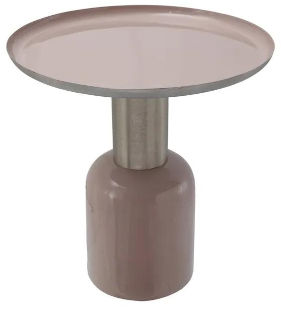 Kayoom Odkládací stolek Art Deco 725 Starorůžová / Stříbrná