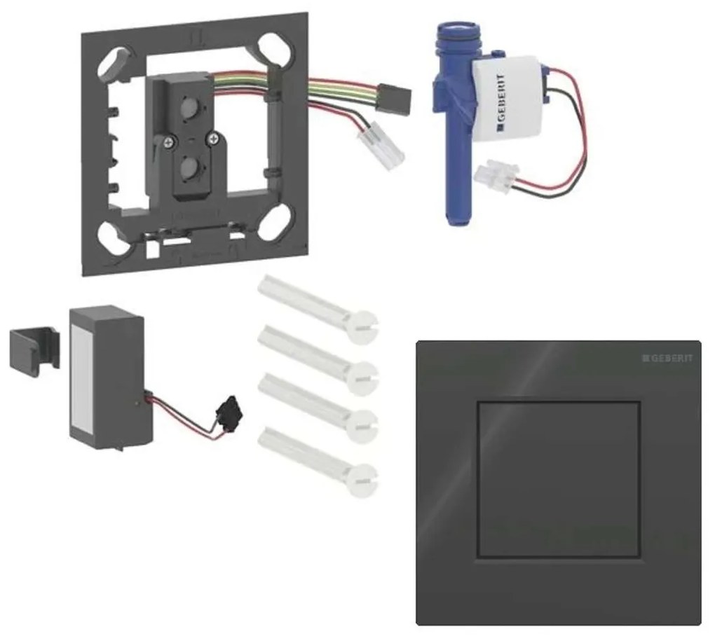 Geberit - Pneumatické ovládání splachování pisoáru typu 01, černá 116.064.DW.1
