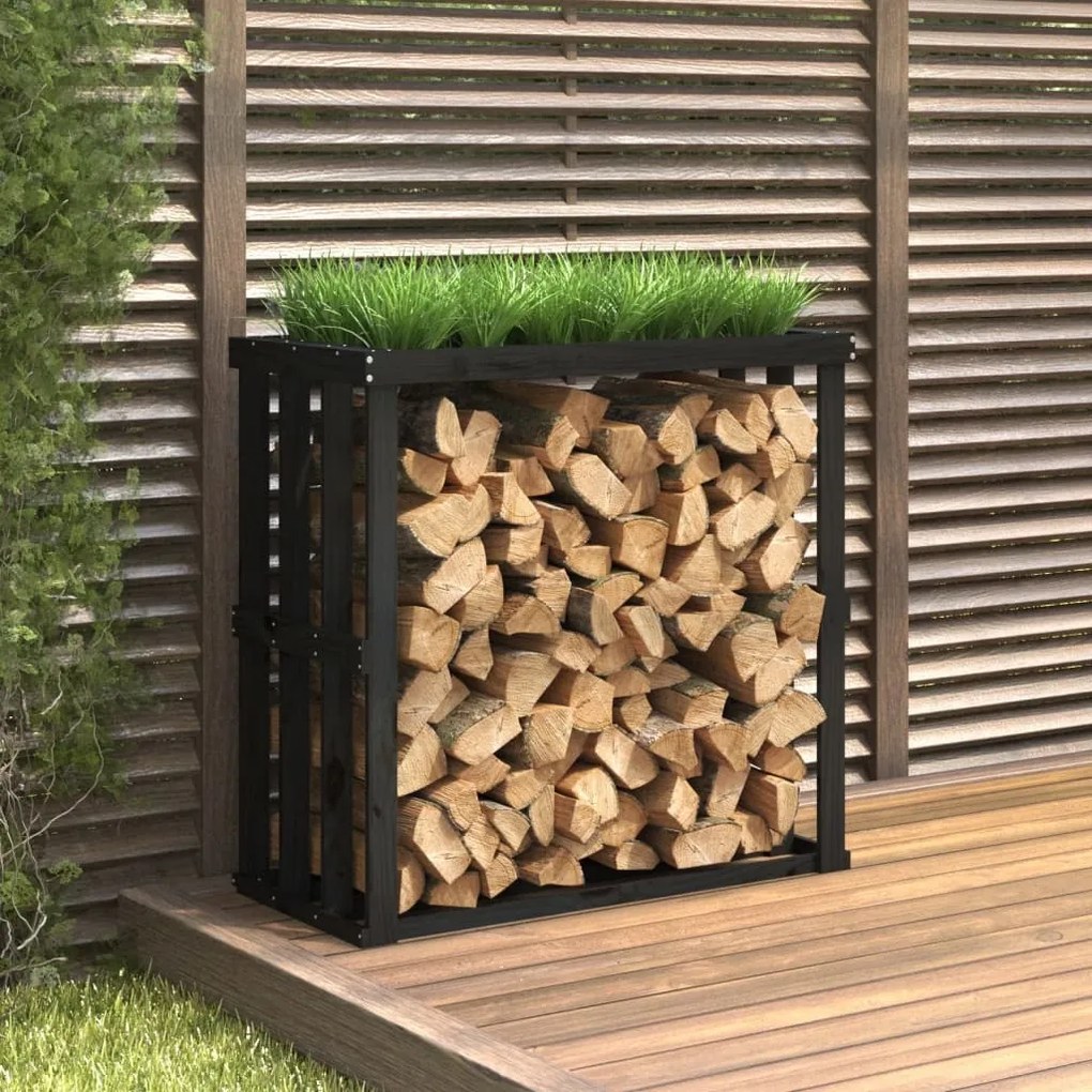 vidaXL Venkovní stojan na dřevo 108x52x106 cm masivní borovice [822627] Barva: Přírodní