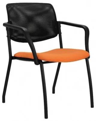 Alba Čalouněná židle WENDY síťovaná P07PP područky + dřevěný stolek Barva kostry chromová kostra GALERIE - Čalounění Alba LÁTKY 1 / FILL, SUEDINE