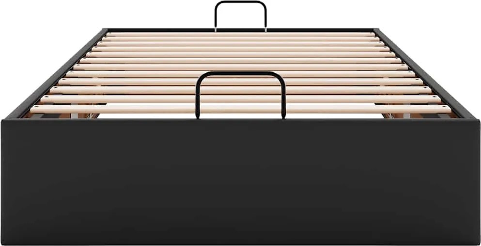 Osmanský rám postele bez matrace černá 100x200 cm umělá kůže 3310784