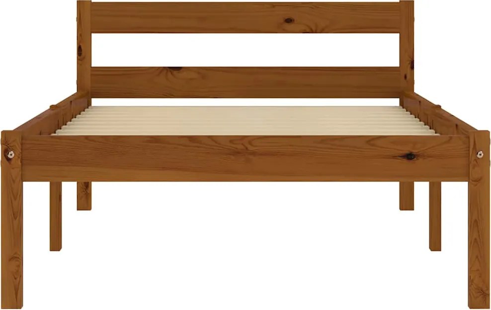 Rám postele medově hnědý masivní borovice 90 x 200 cm 283208