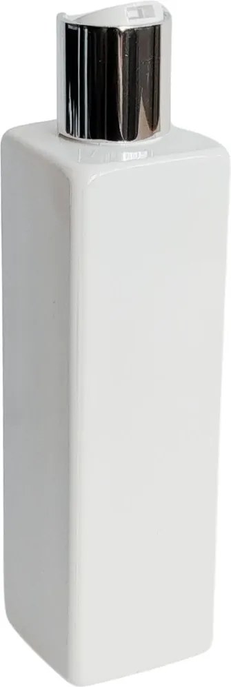 Dávkovač na mýdlo 250 ml bílý s bílo-stříbrným DISC TOP LUNA