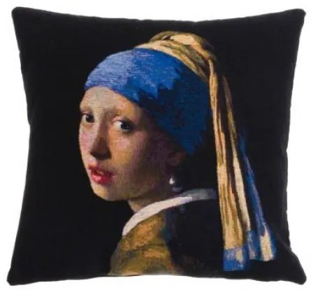 Gobelínový povlak na polštář  - Girl with a Pearl Earring by Vermeer