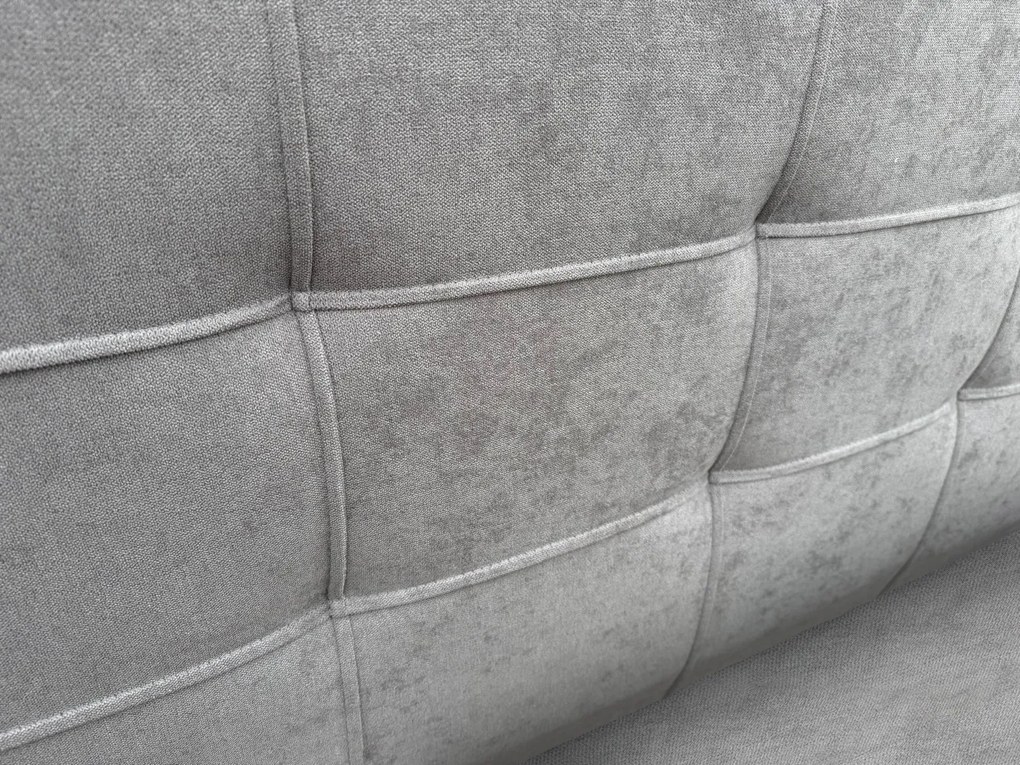 Manželská postel 180x200 s úložným prostorem STIG 2 - světle šedá