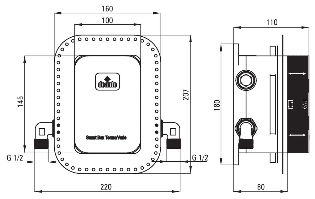 Deante Hiacynt, podomítková sprchová sestava + BOX, chromová, BXYZ0QHM