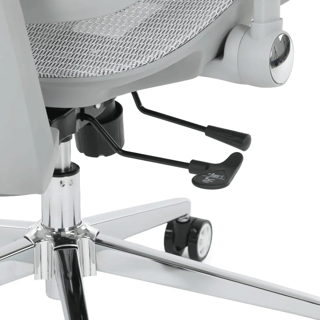 Ergonomická kancelářská židle FORCE - šedá síťovina