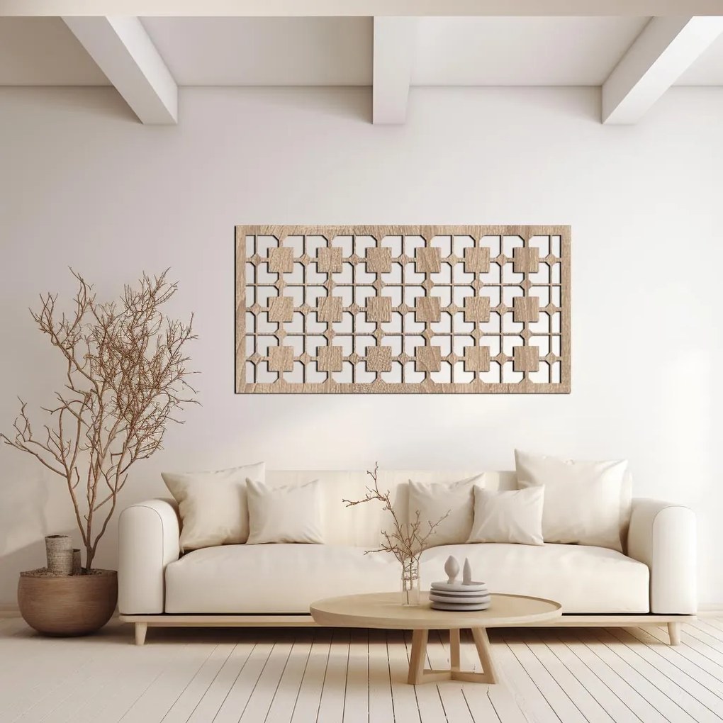 dřevo života Dřevěný dekorační panel na stěnu CROSS II Rozměry (cm): 20x40, Barevný vzor: Šedá