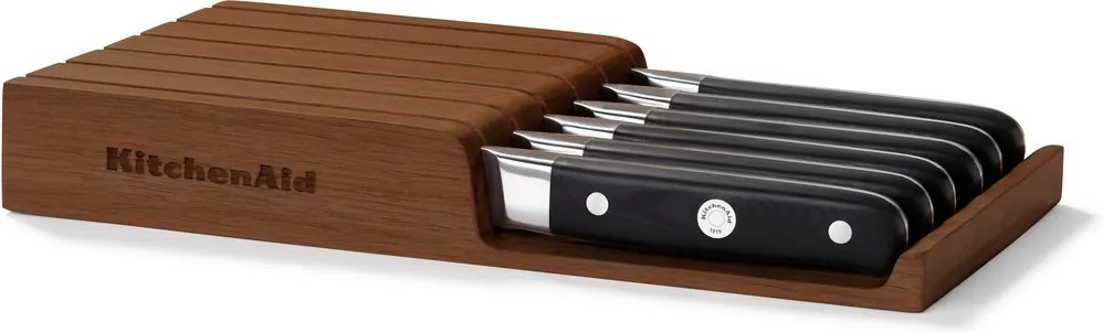 Sada steakových nožů 6 ks, dřevěný úložný box, KitchenAid