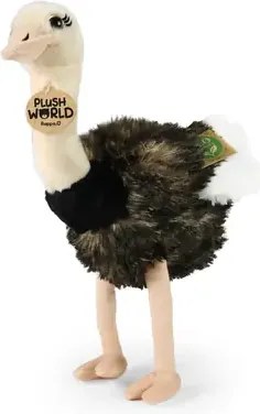 RAPPA Plyšový pštros 33 cm / ECO-FRIENDLY / od 0 měsíců