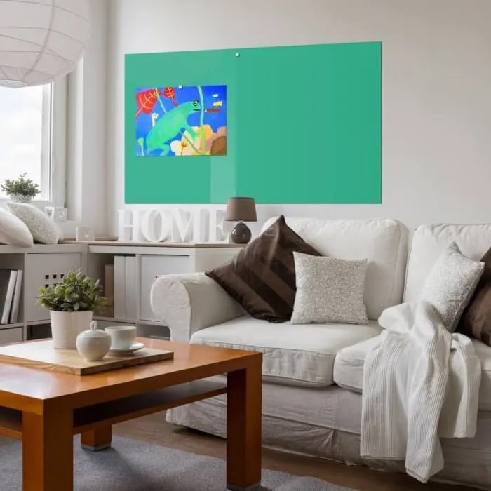 Zelená smaragdová skleněná magnetická tabule pro děti Smatab® - 100 × 150 cm