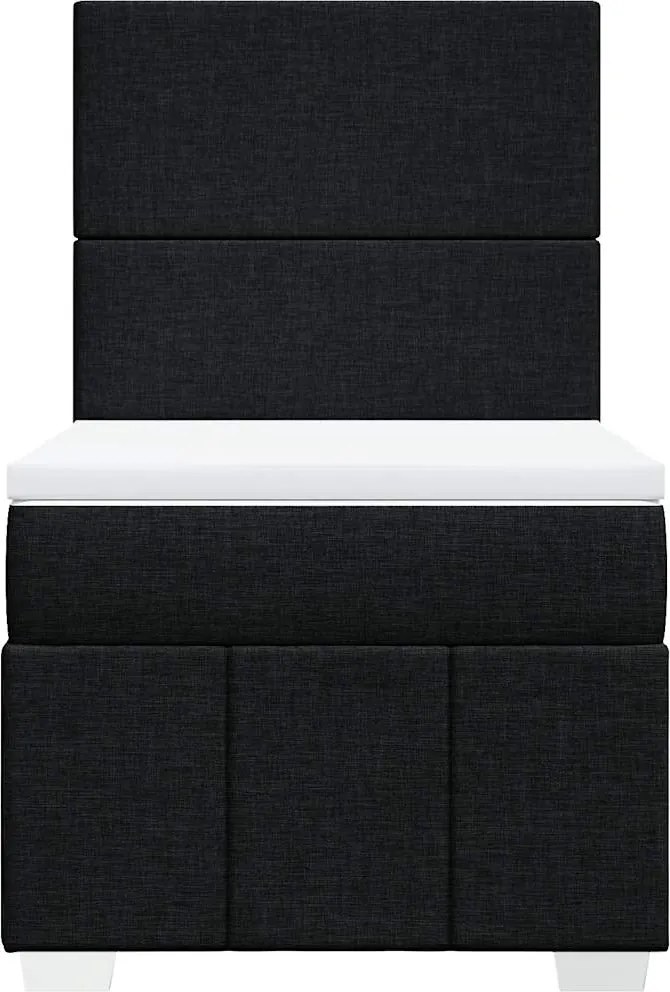 Box spring postel s matrací černá 100 x 200 cm textil 3293874