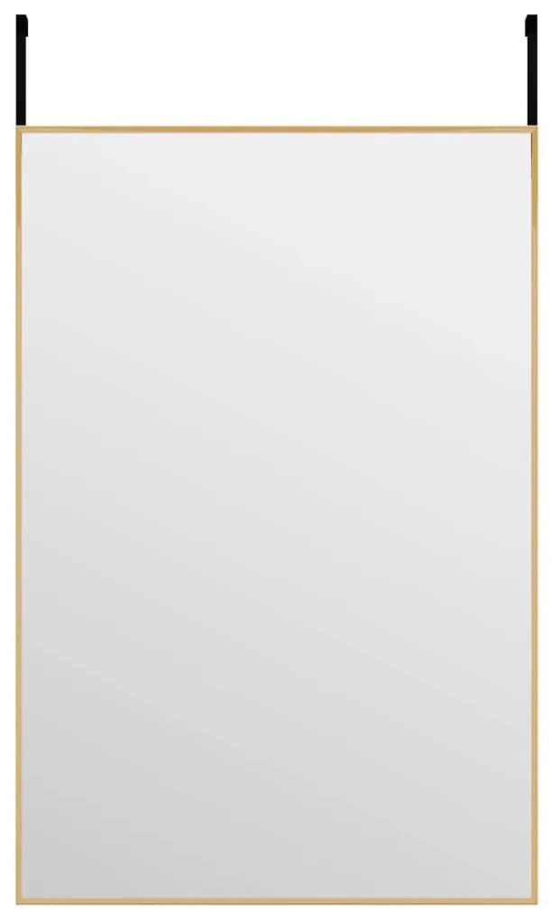 Zrcadlo na dveře zlaté 40 x 60 cm sklo a hliník - Default Title