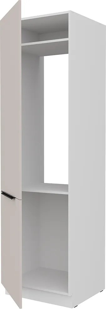 COMO | vysoká skříňka 60 LO-210 2F na vestavnou lednici | 60 cm | bílá/kašmír