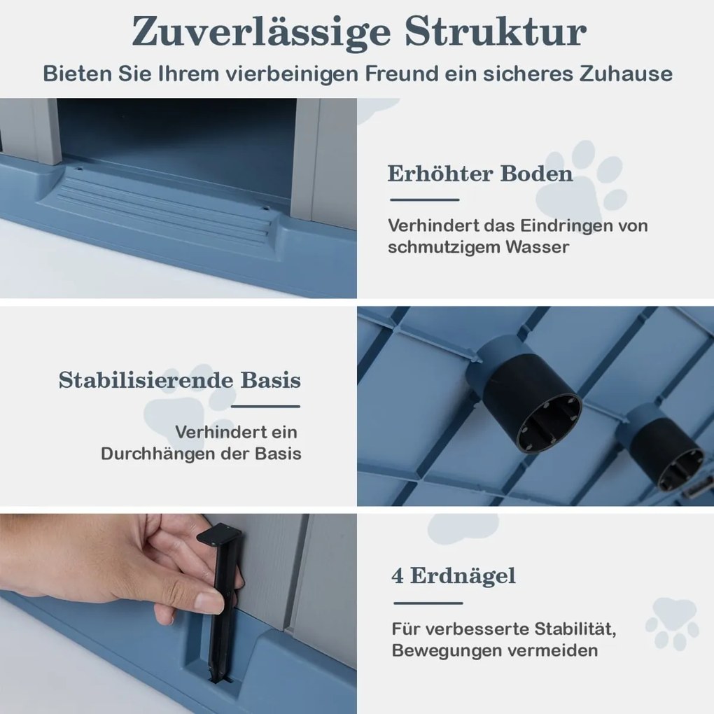 Costway Plastová bouda pro malé a střední psy Vodotěsná a izolovaná vnitřní