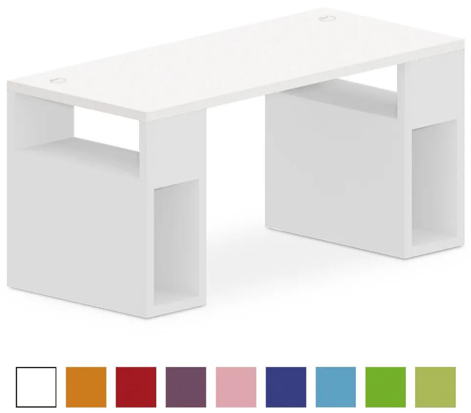 Artspect DS304-B-1607 - Stůl s úložnými podnožemi 160x70cm - Brillint white