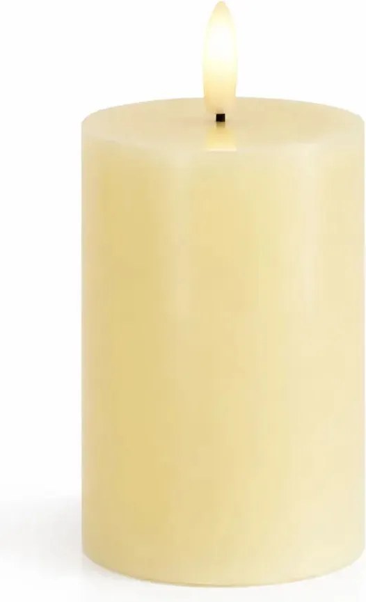 LED svíčka na baterii vosková Sille, světle žlutá, Ø 7,5 × 10 cm