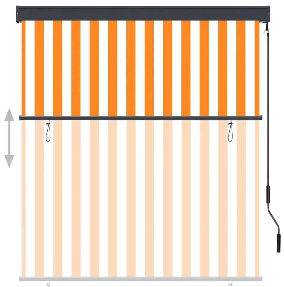 vidaXL Marketos Venkovní roleta 140 x 250 cm bílooranžová