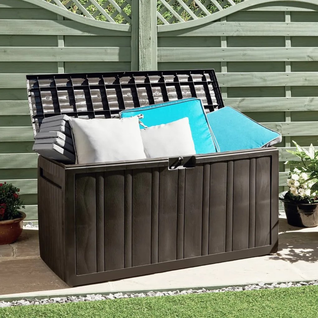 Úložný Box Na Podušky Hnědý 117 X 45,5 X 57,5 Cm 270 L Béžová A Zlatá