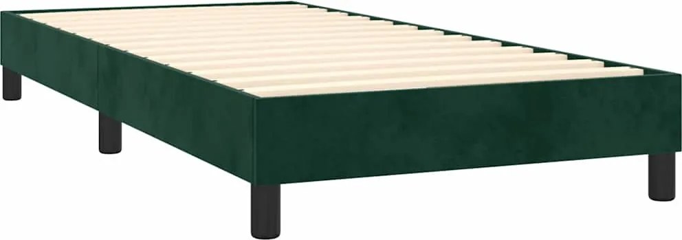 Rám postele s boxspringem tmavě zelená 100 x 200 cm samet 3120757