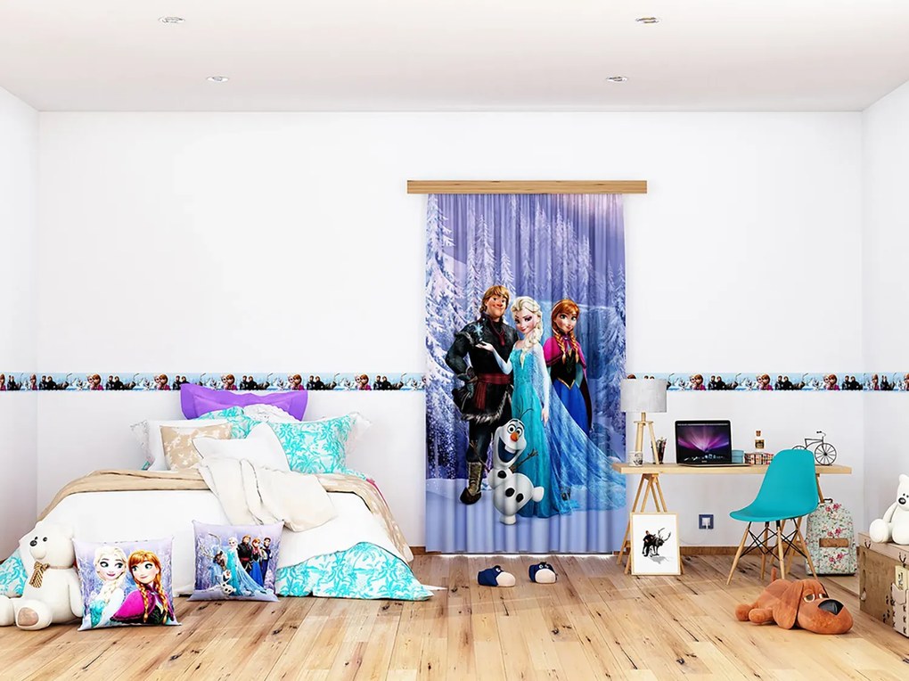 Dětská samolepící bordura na zeď Disney Ledové království a přátelé | 5 m x 13.8 cm | DWBD8073