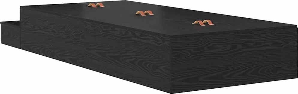Rám postele s úložným prostorem se zásuvkou Černý dub 80 cm 3335598