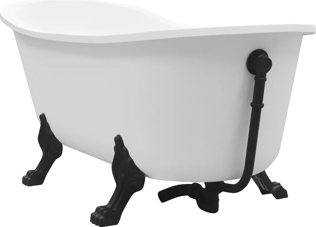 Besco Olaya volně stojící vana 160 x 68 cm nožičky bílá akrylát bílá VANOLA160W