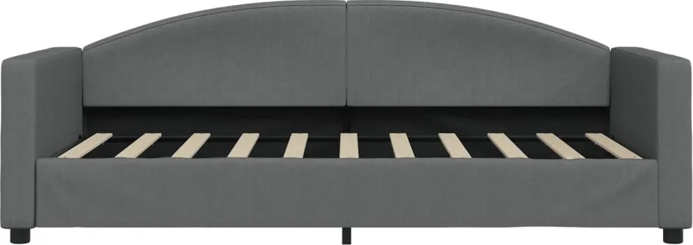 Válenda s přistýlkou tmavě šedá 90 x 190 cm textil 3197199