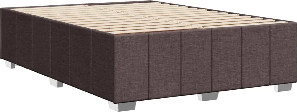 Rám postele bez matrace tmavě hnědý 140 x 200 cm textil 3284842