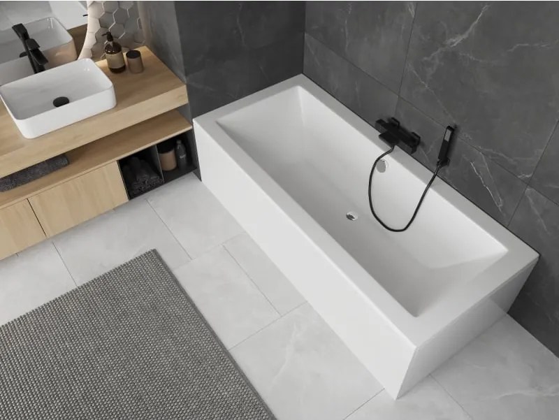 Mexen Cube obdélníková vana 180 x 80 cm s krytem, bílá - 55051808000X