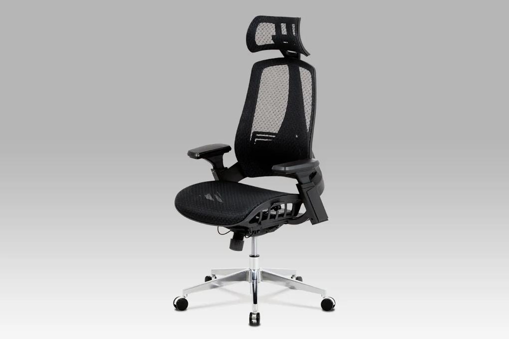 Artium Kancelářská židle, lankový mech., černá MESH, kovový kříž - KA-A189 BK