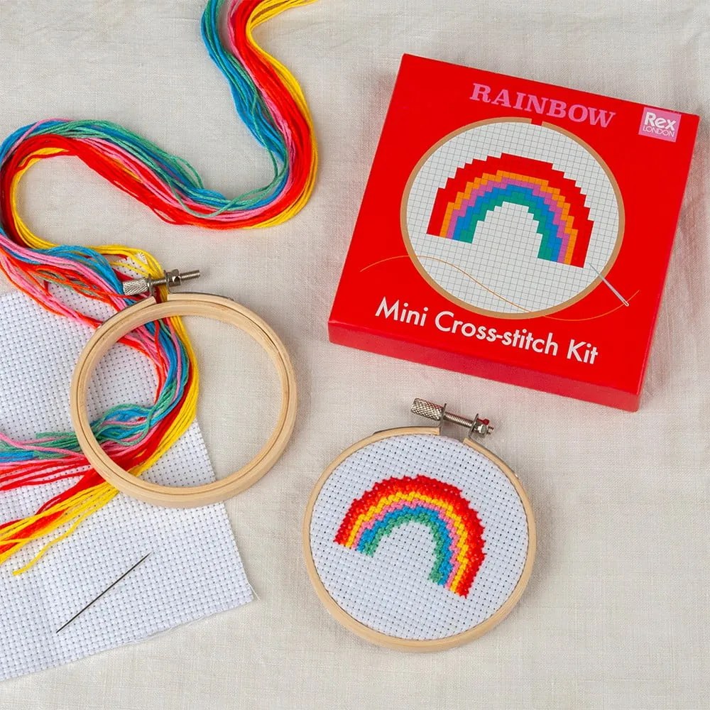 Kreativní sada Cross-stitch Kit Rainbow – Rex London