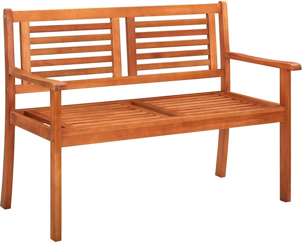 2místná zahradní lavice s poduškou 120 cm masivní eukalyptus 3060974