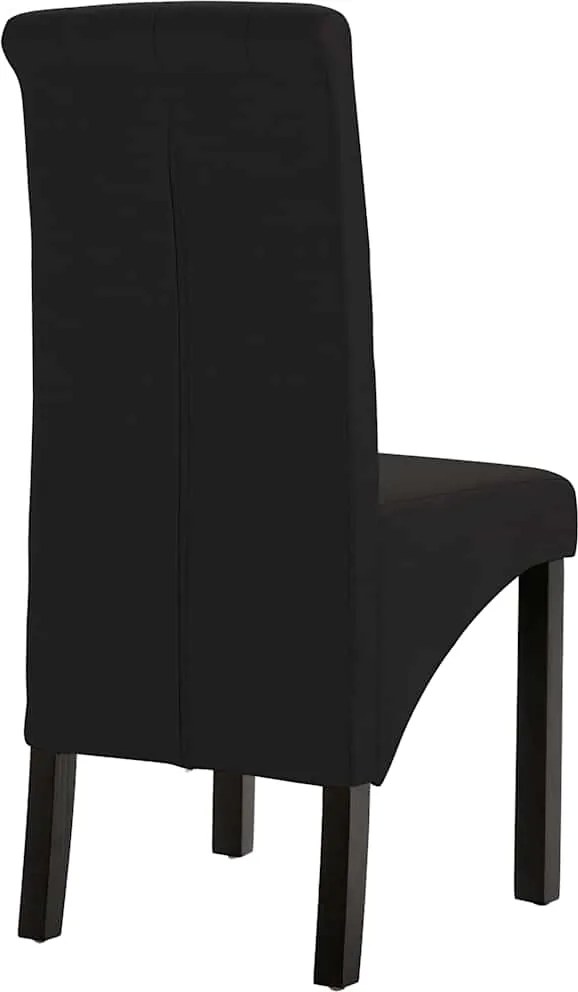 Jídelní židle 4 ks černé textil 276975