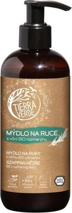 Tierra Verde tekuté mýdlo na ruce s vůní BIO rozmarýnu 290 ml