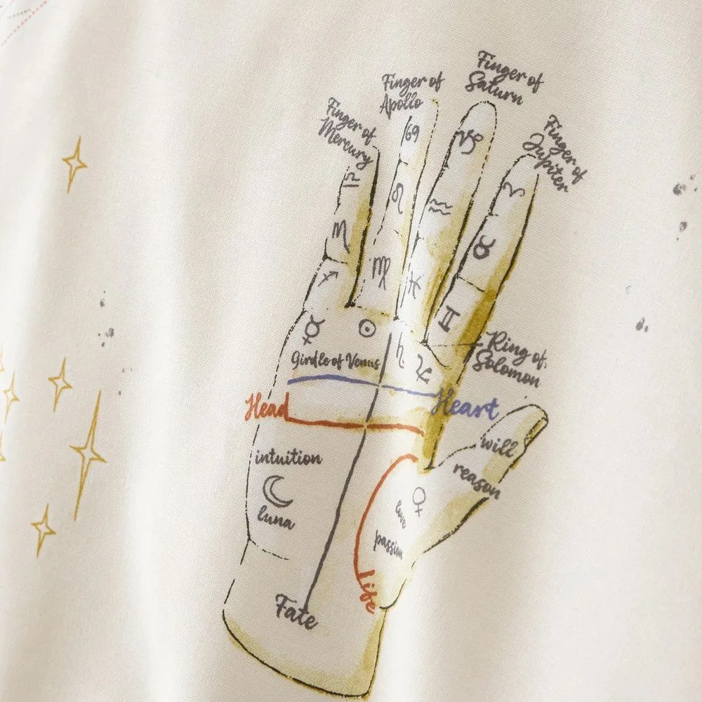 Modré/krémové povlečení na jednolůžko 135x200 cm Astrology – Sassy B