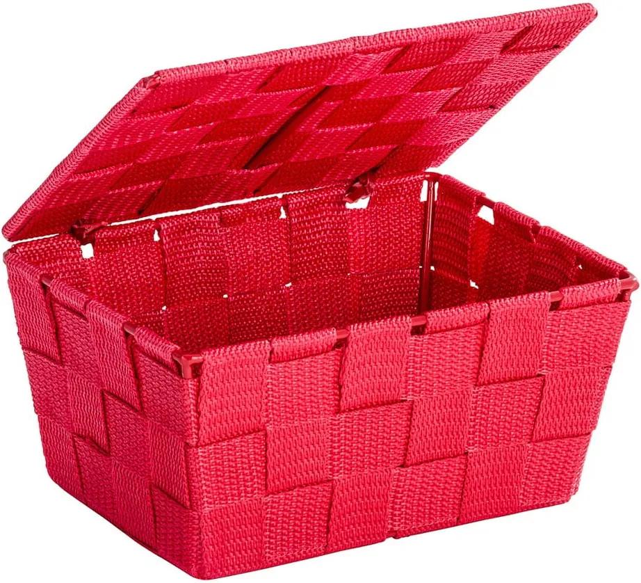 Červený košík s víkem Wenko Adria
