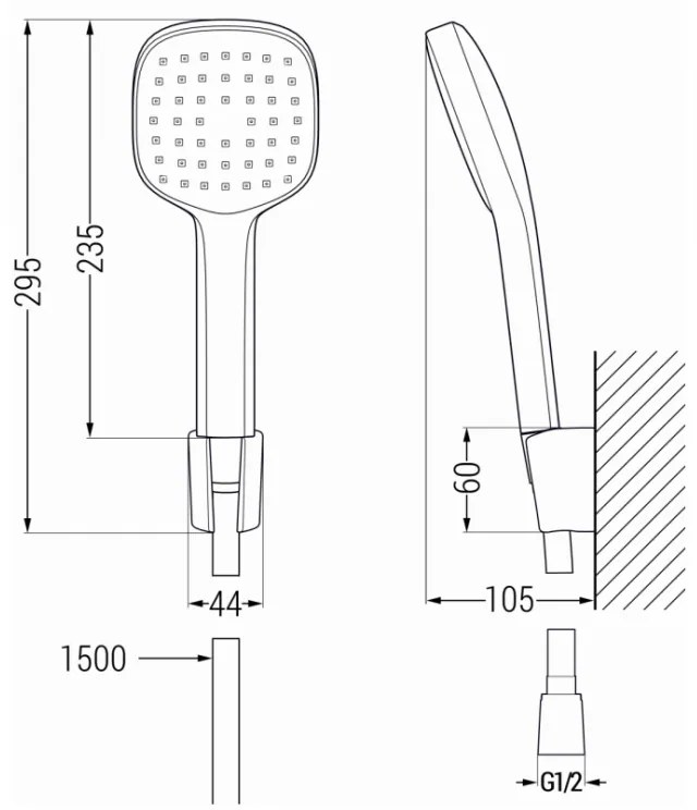 Ruční sprchový set MEXEN R-33 chromový