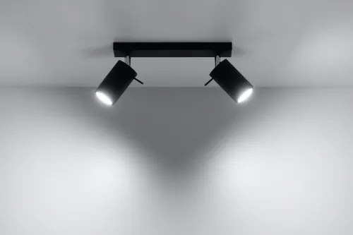 Bodové svítidlo SOLLUX Ring 2 GU10 2x40W bez zdroje SL.0092 černá