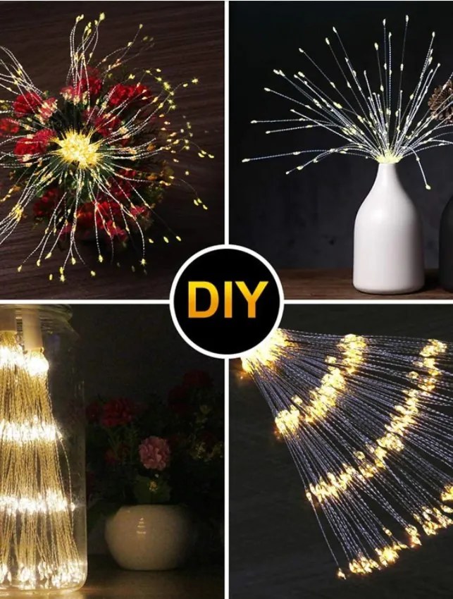 LED dekorativní světlo Firework lamp, ohňostrojový stromeček, 48cm Barva: Studená bílá