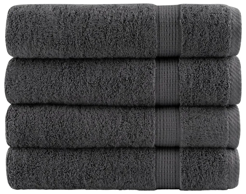 Prémiové osušky SOLUND 4 ks antracitové 100x150 cm 600 g/m² 137165