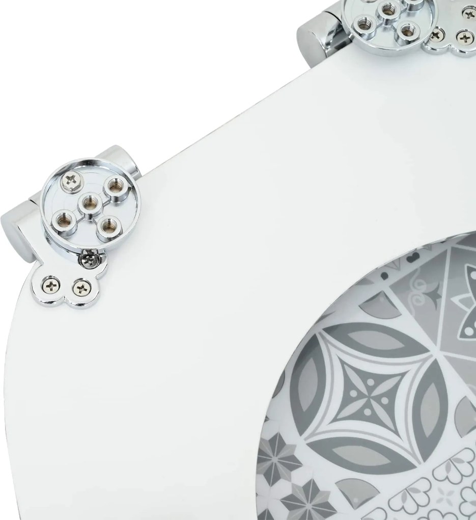 Toaletní sedátko s tlumeným zavíráním 2 ks Modro-bílá porcelán 3414540