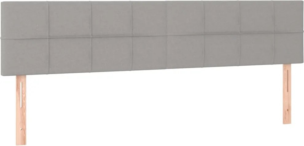Box spring postel s matrací světle šedá 200 x 200 cm textil 3140641