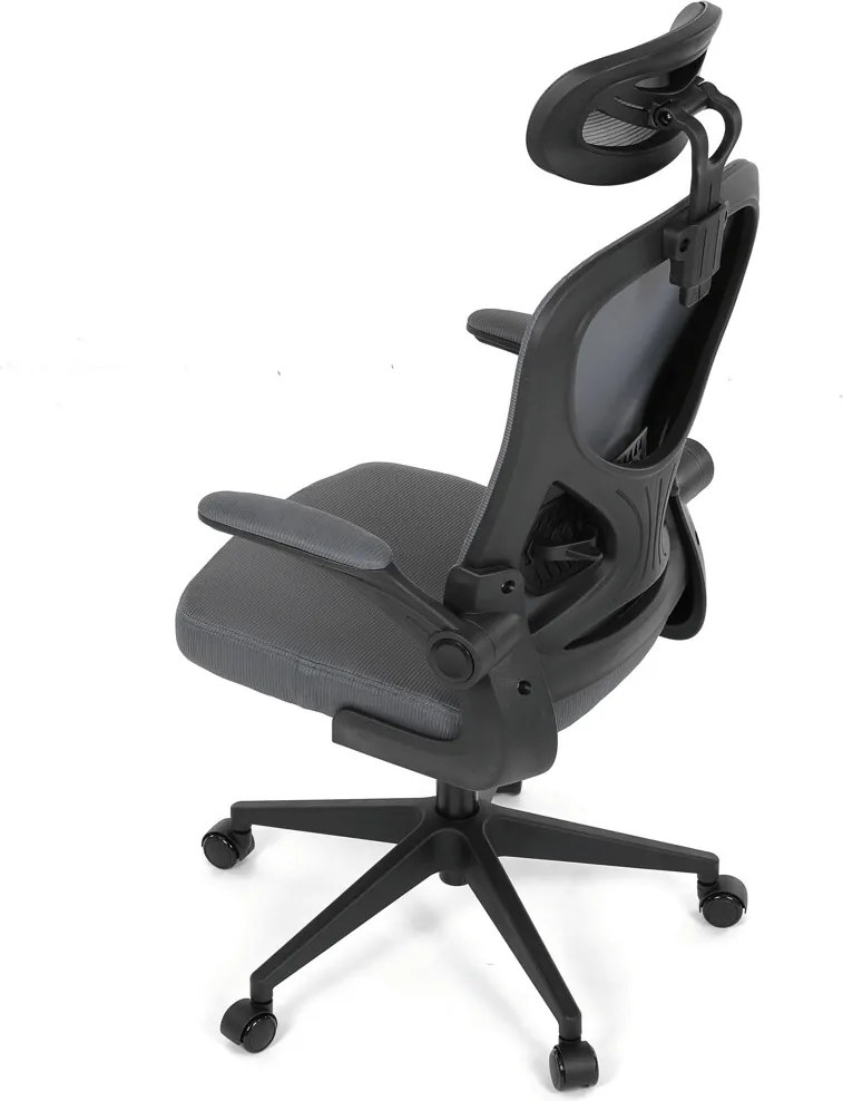 Ergonomická kancelářská židle ALEXANDRE - šedá síťovina